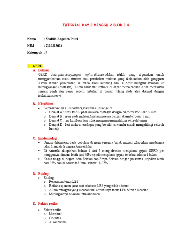 Nama: Shakila Angelica Putri NIM: 2110313014 Kelompok: 9: Tutorial Day 2 Minggu 2 Blok 2.4 | PDF