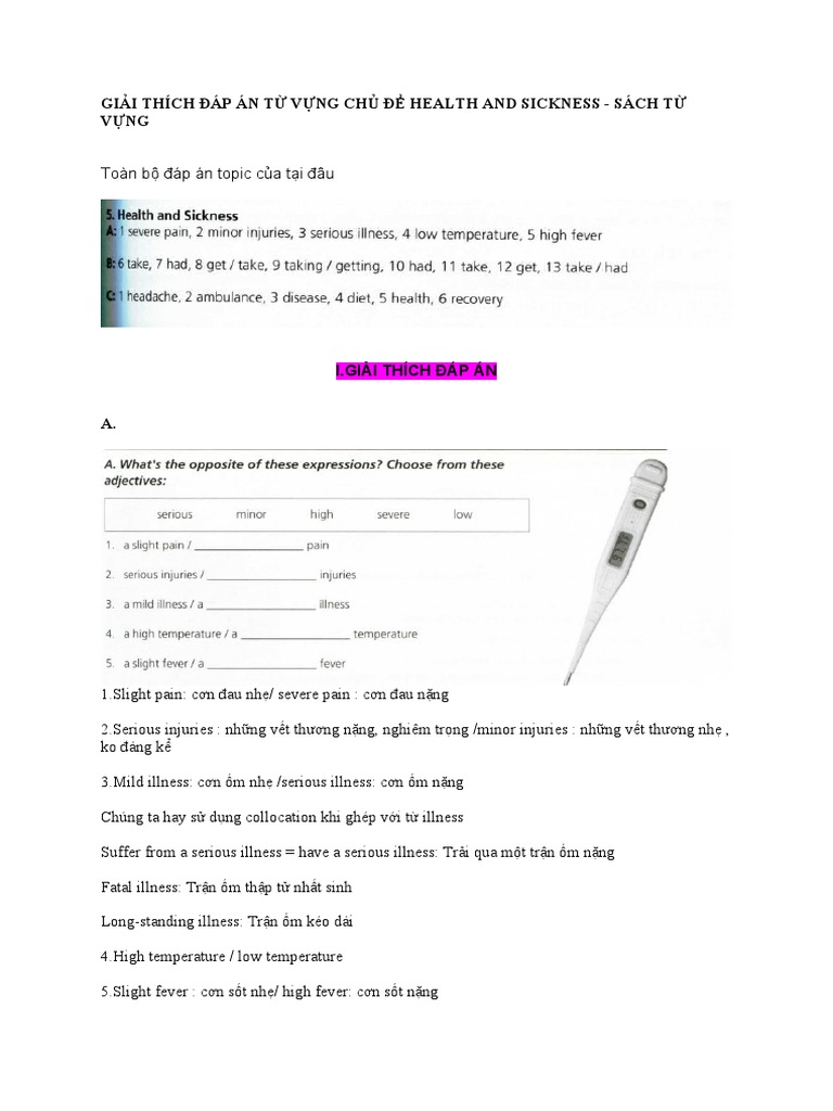 Health and Sickness | PDF