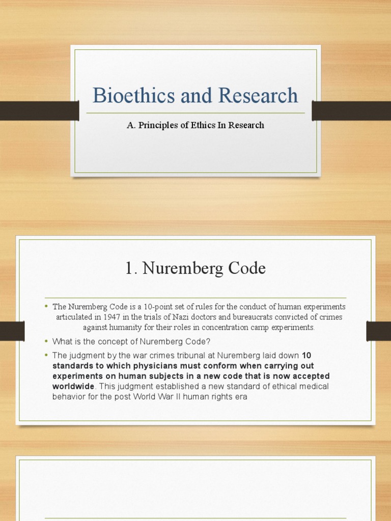 Bioethics and Research | PDF | Informed Consent | Autonomy
