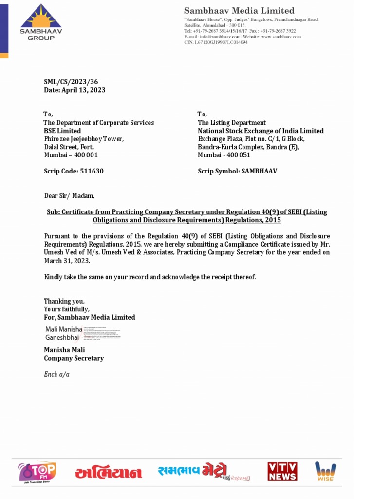 Encl: A/a | PDF | Stock Exchange | Securities (Finance)