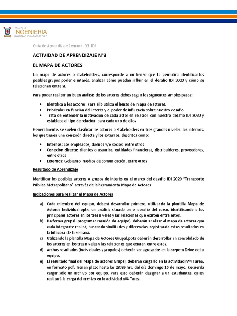 Act - 03 - Mapa de Actores | PDF