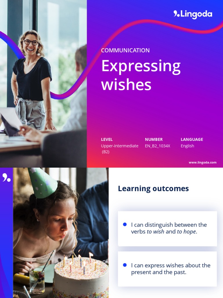 Expressing Wishes in English (B2) | PDF