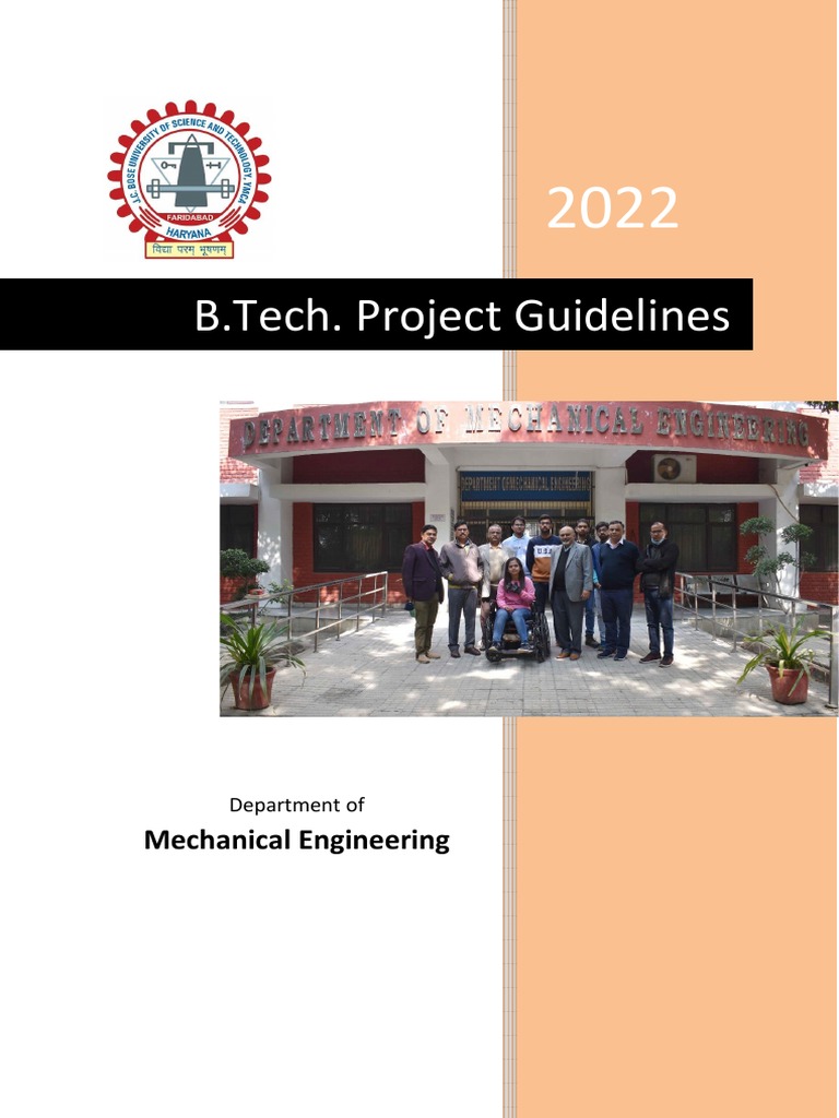 Btech Project Guidelines 2022 | PDF | Academic Term | Rubric (Academic)