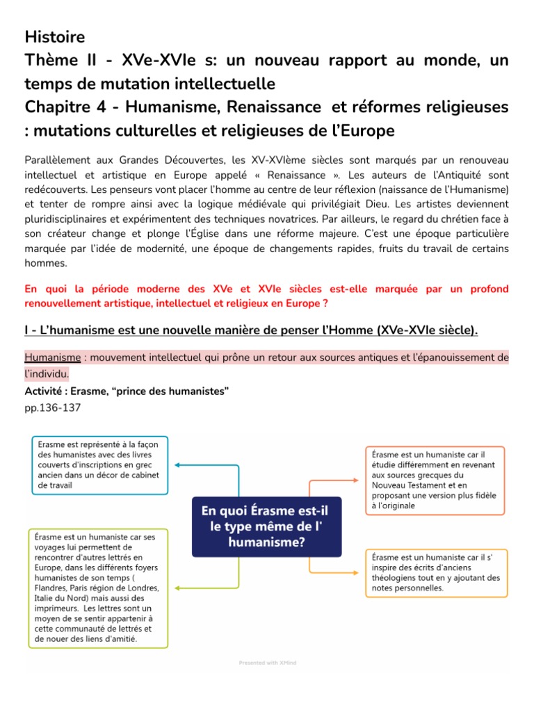 Humanisme et Réformes Religieuses | PDF | Luthéranisme | Martin Luther