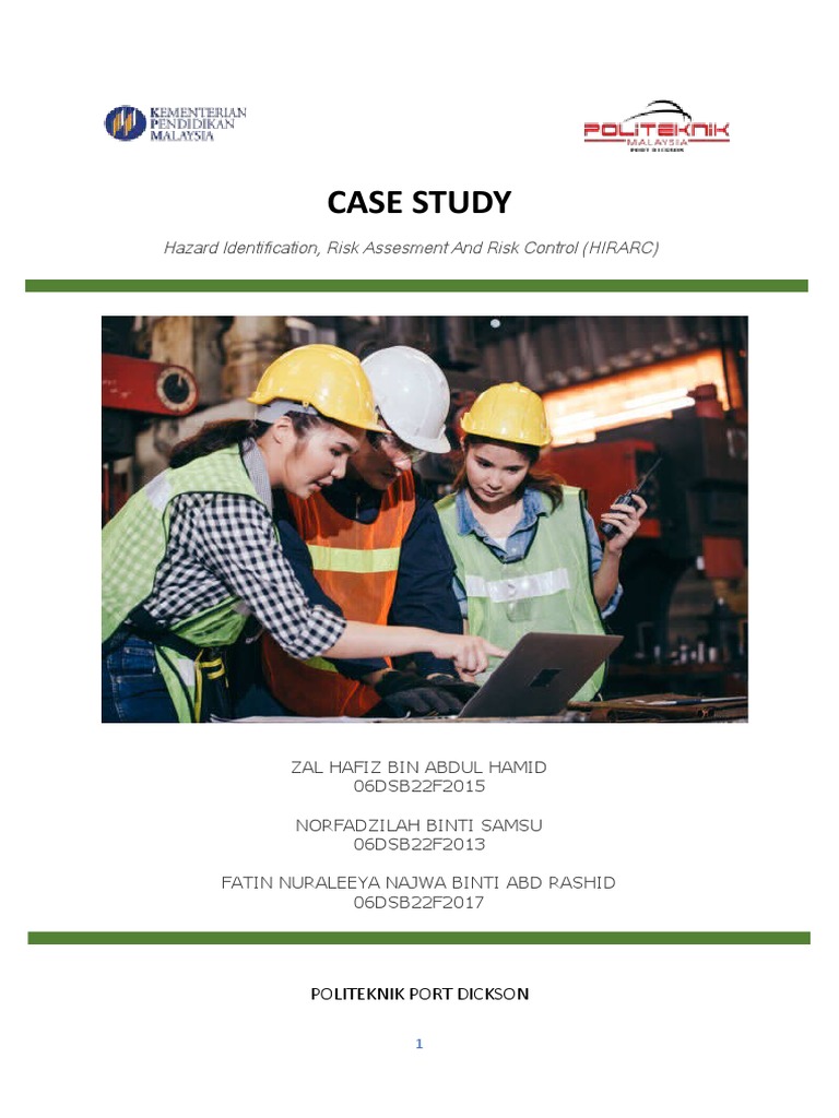 Case Study: Hazard Identification, Risk Assesment and Risk Control ...