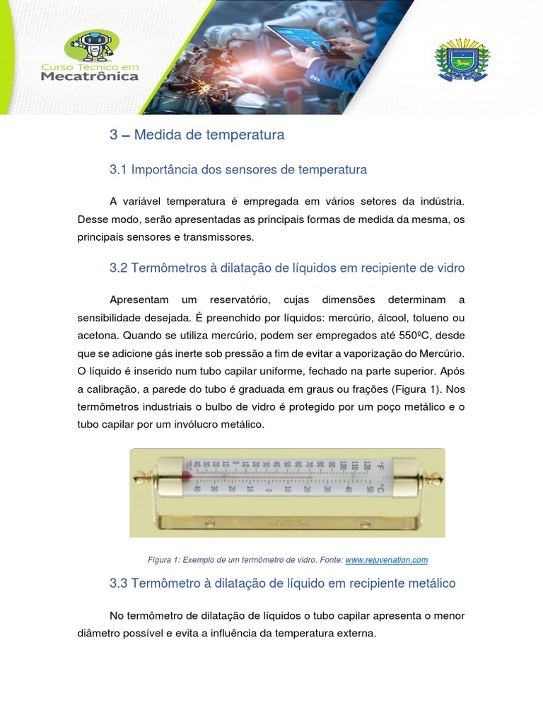 Unidade 3 - Aula 3 | PDF | Termômetro | Termopar