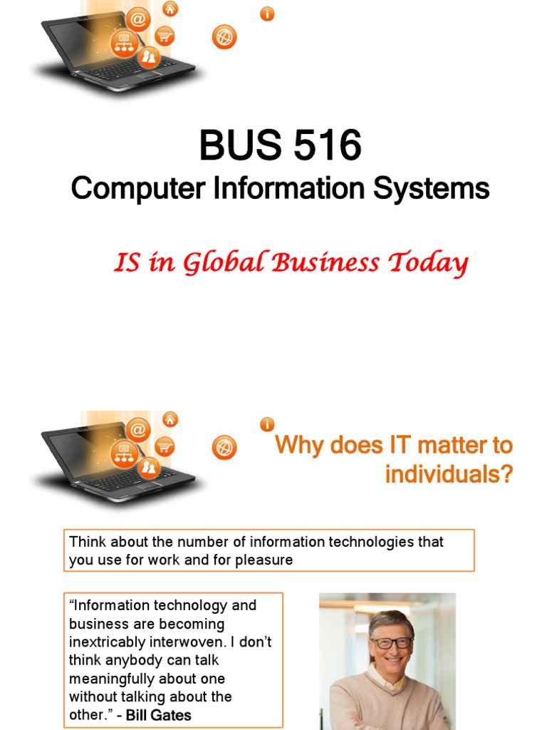 Why IT Matters to Managers and Organizations | PDF | Information System ...
