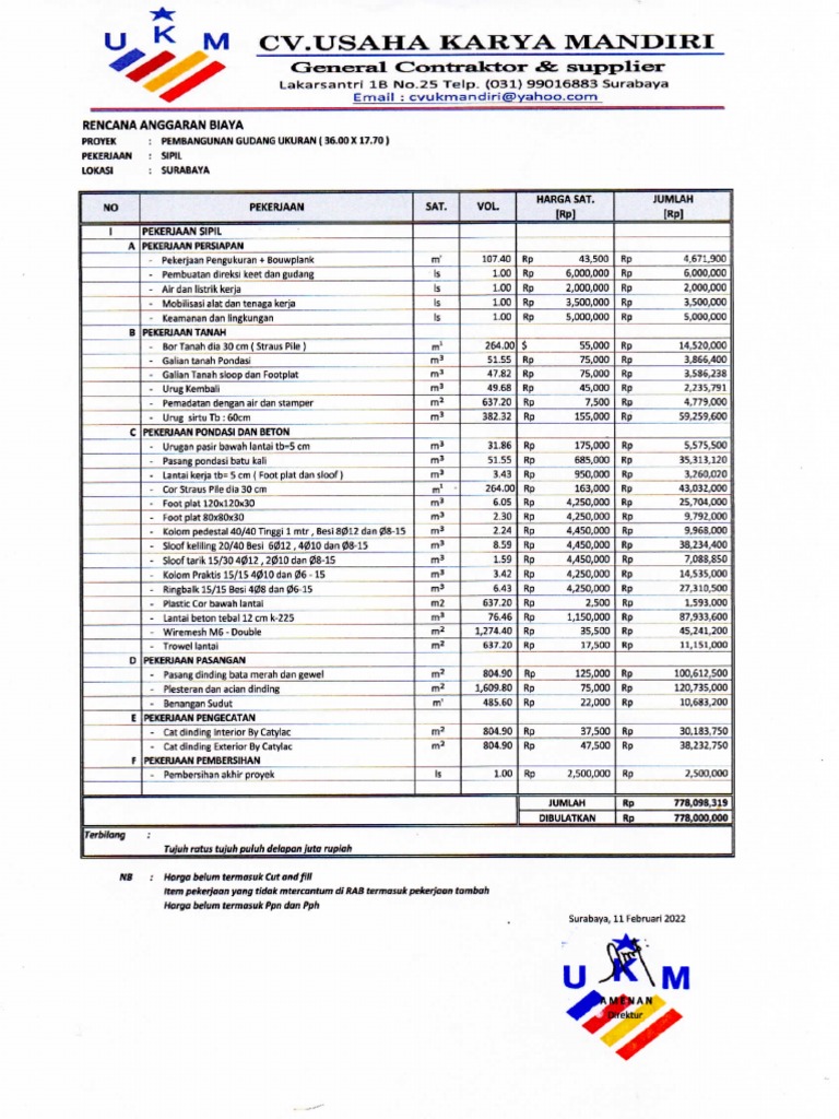 Rab Gudang (Sipil | PDF