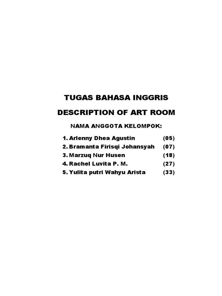 A Descriptive Title of Objects Found in the Art Room of Public Senior ...