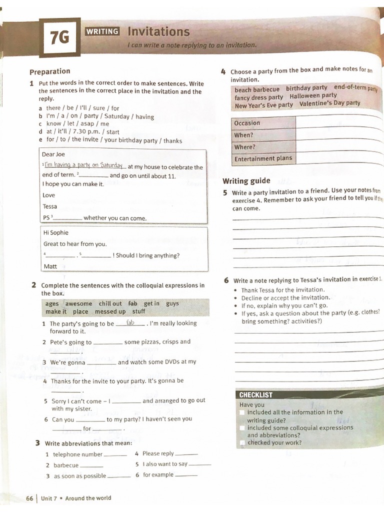 Workbook Writing | PDF