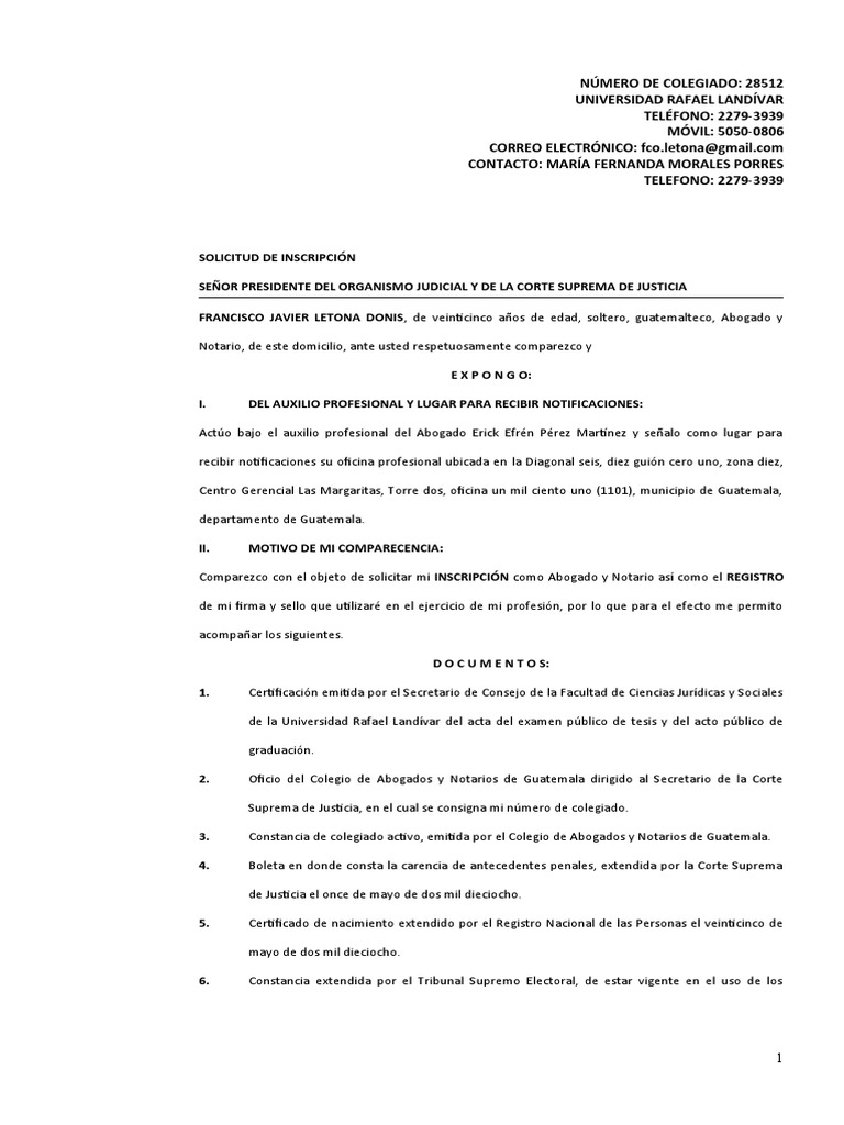 Memorial Juramentación CSJ | PDF | Guatemala | Justicia