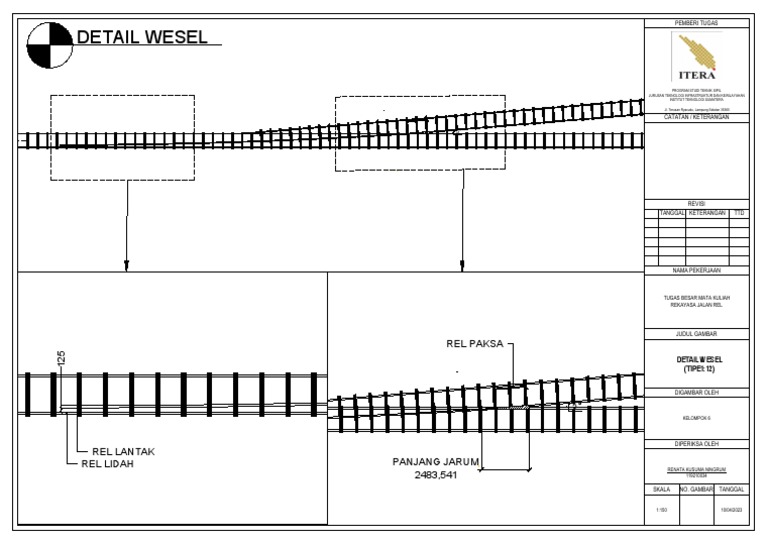 Detail Wesel Rel Lantak Tipe 1:12 | PDF