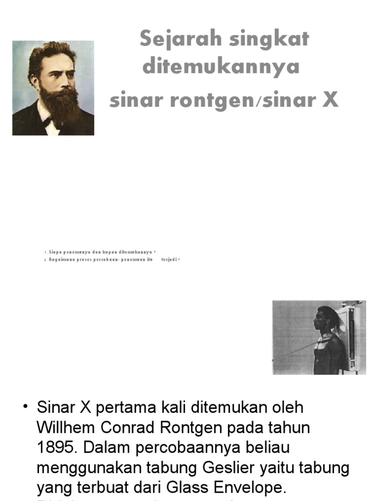 Sejarah Penemuan Sinar Rontgen X | PDF | Sains & Matematika