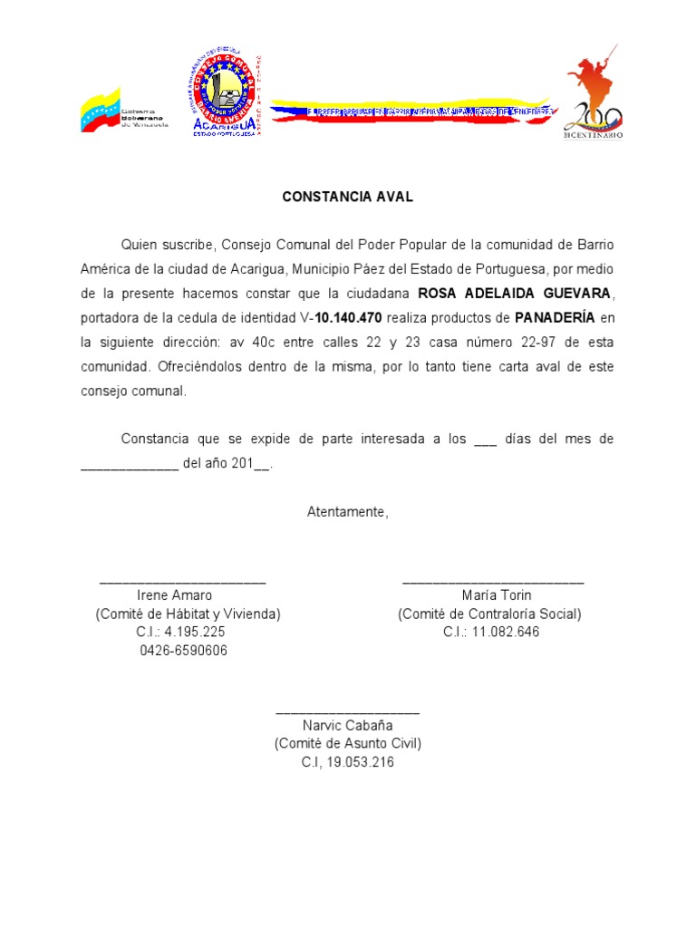 Carta Aval | PDF | Control de acceso | Costa Rica