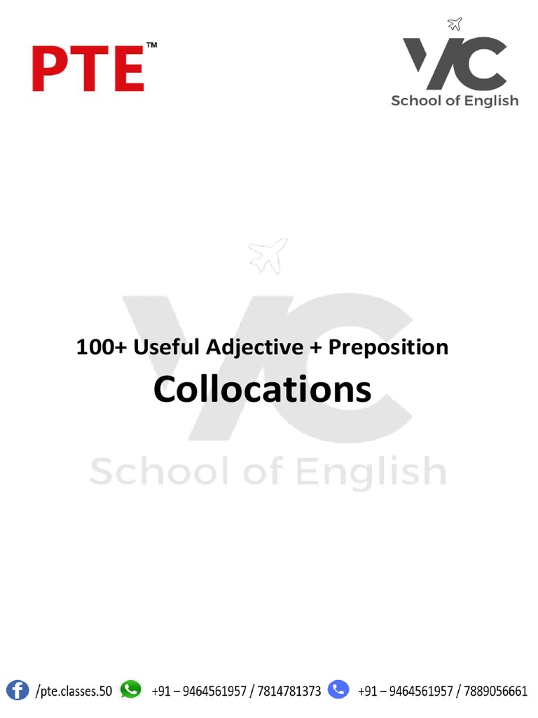 Common Adjective Collocation List - VC | PDF