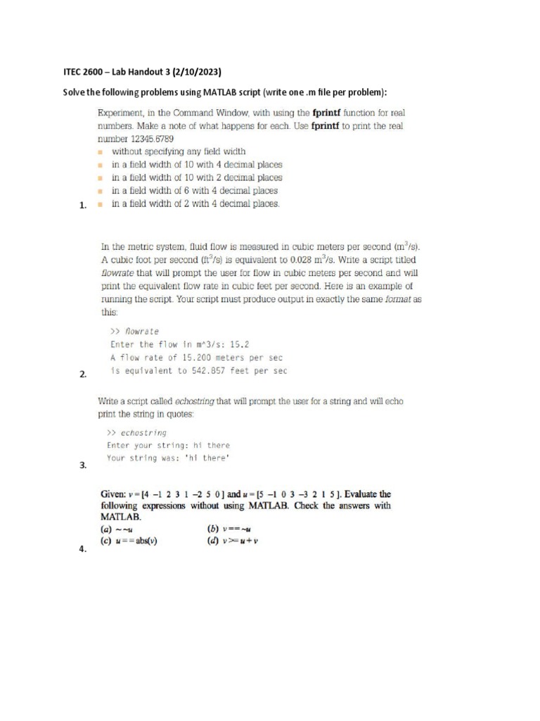 ITEC 2600 - Handout - 3 | PDF