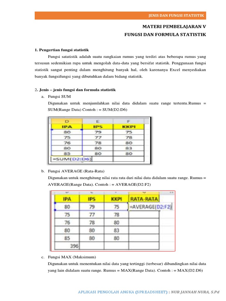 MODUL 5 Jenis Dan Fungsi Statistik | PDF