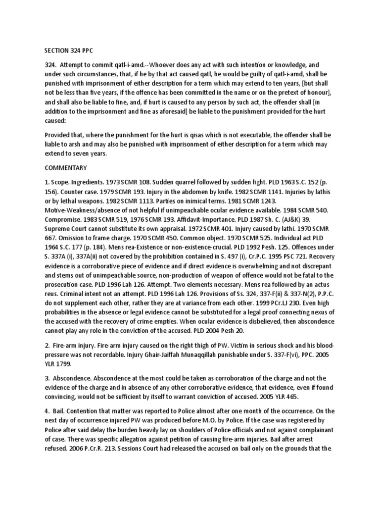 Section 324 PPC | PDF | Bail | Prosecutor