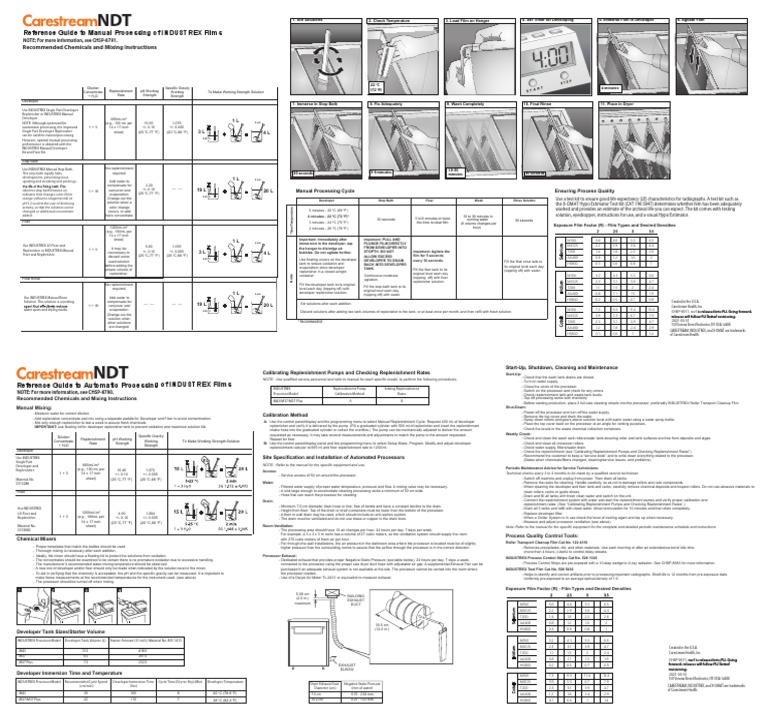 Manual Film Processing Guide | PDF | Water | Pump