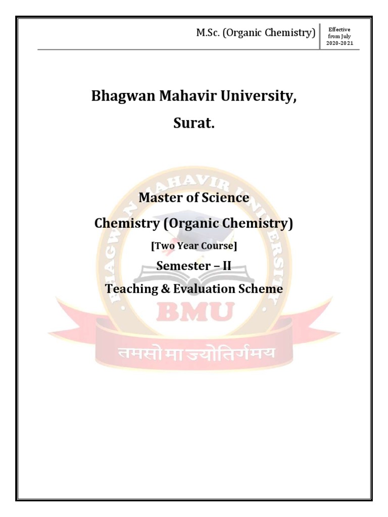 M.Sc. Sem-2 - Combined Syllabus | PDF | Adsorption | Coordination Complex