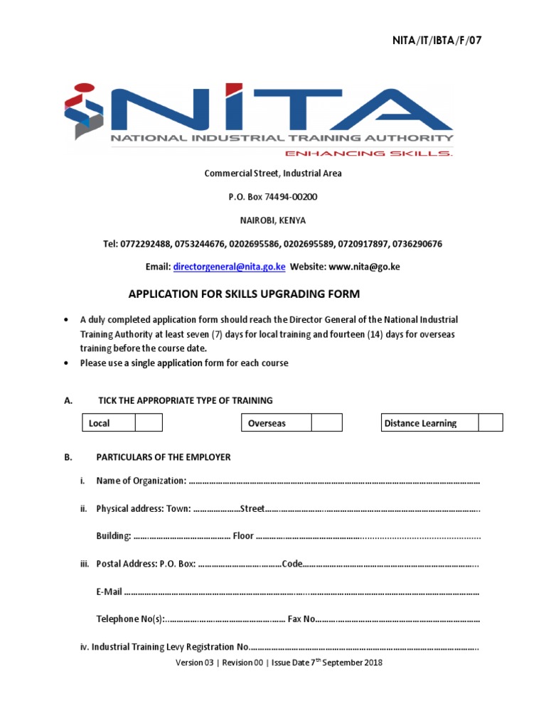 F07 Application For Skills Upgrading Form | PDF | Business | Computers