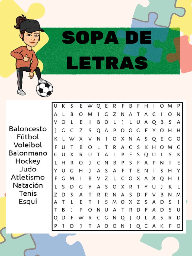 Sopa Letra Atletismo | PDF