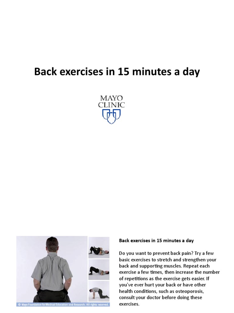 Back Exercises in 15 Minutes A Day | PDF | Abdomen | Human Anatomy