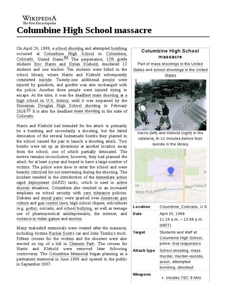 Columbine High School Massacre | PDF | Hazards | Ballistics