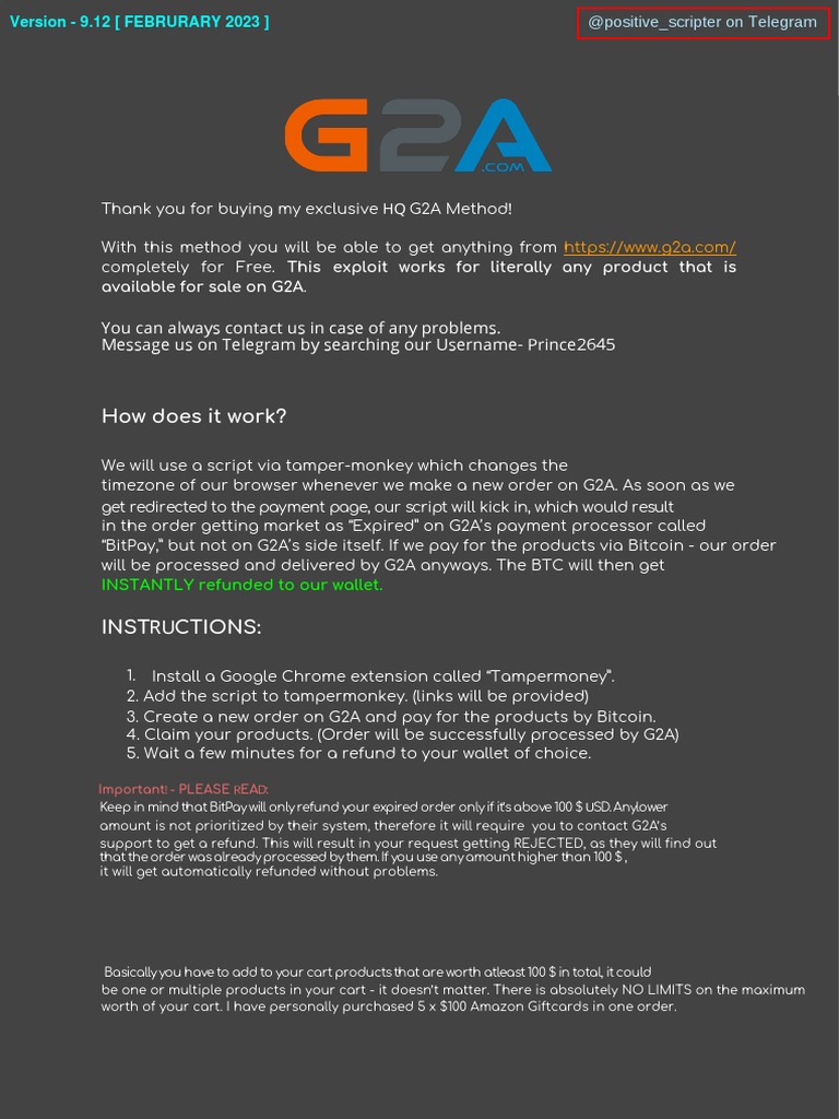 Gift Cards Method-Feb 2023 PAID | PDF | Bitcoin | Payments