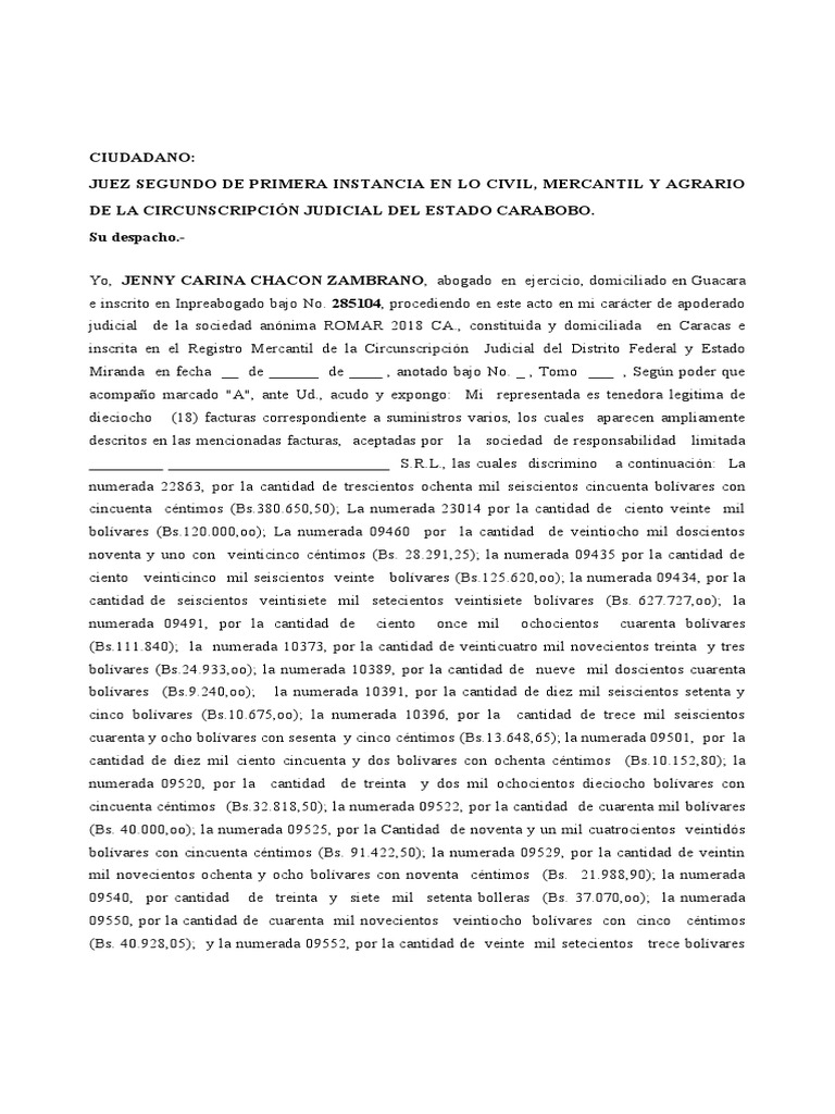 CIUDADANO modelo intimacion cobro factura | PDF | Justicia | Crimen y ...