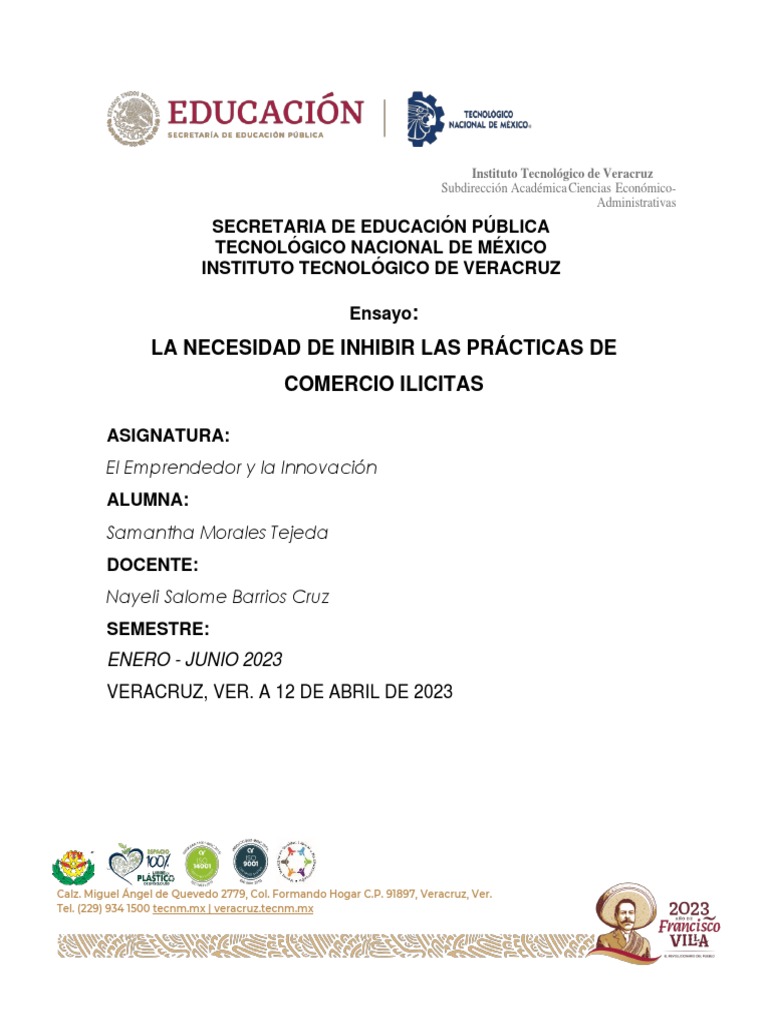 La Necesidad de Inhibir Las Prácticas de Comercio Ilicitas | PDF | El ...