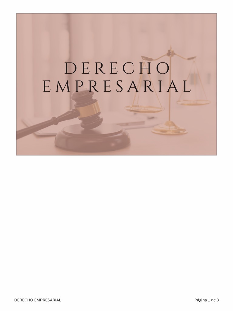 Derecho Empresarial | PDF
