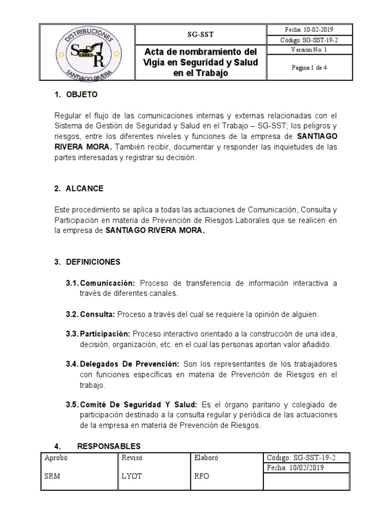 19.2 Procedimiento de Comunicacion Interna y Externa | PDF