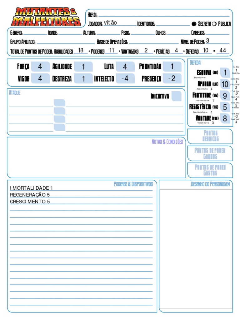 Ficha Editavel | PDF Ficha Editavel | PDF