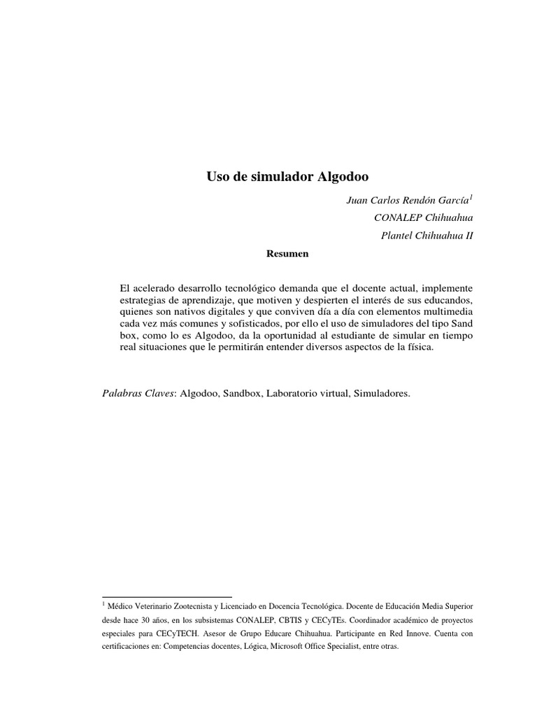 Algodoo: Simulador de Física Educativa | PDF | Enseñando | Evaluación