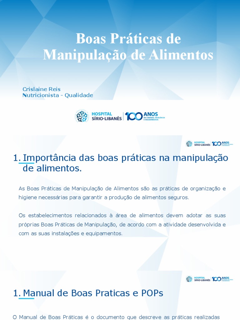 Boas Práticas na Manipulação de Alimentos | PDF | Segurança dos ...