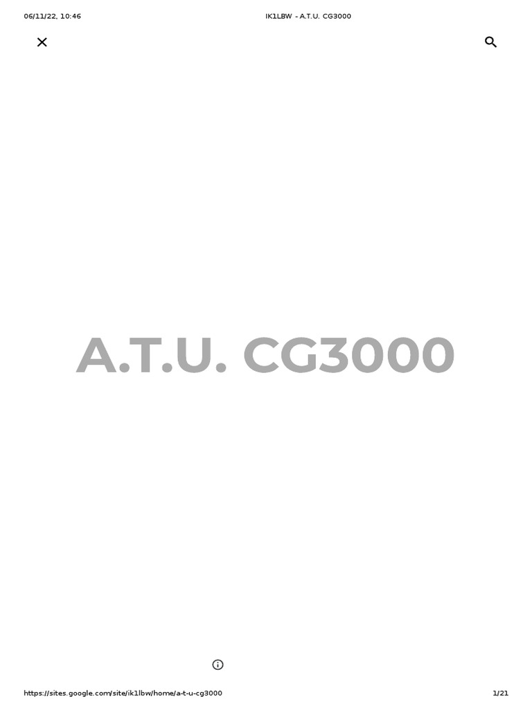 A.T.U. CG3000 | PDF