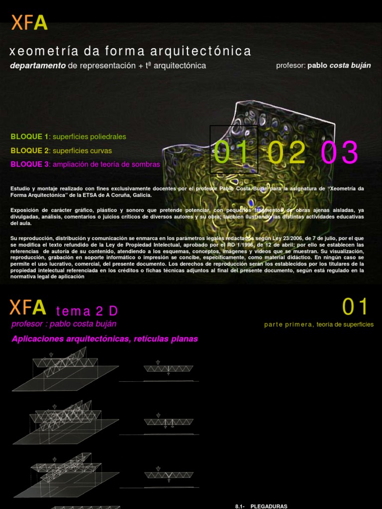 Xfa-Tema 2D. Est Reticuladas Espaciales Planas | PDF | Tetraedro | Politopos