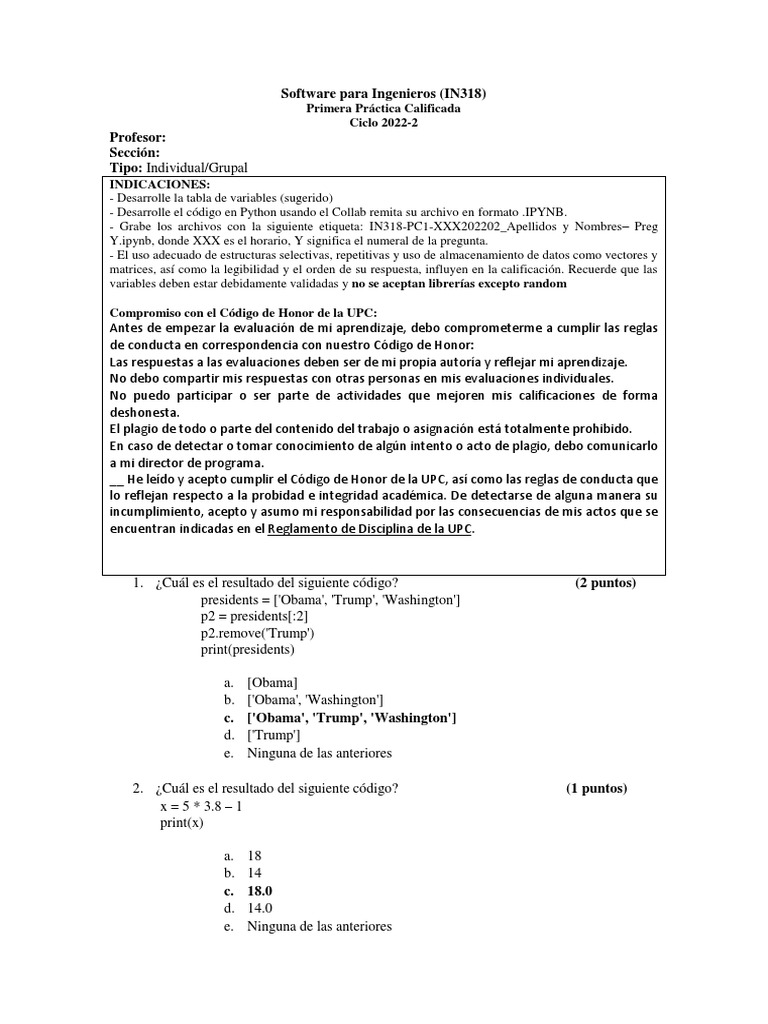 PC1 - Software para Ingenieros | PDF | Salario