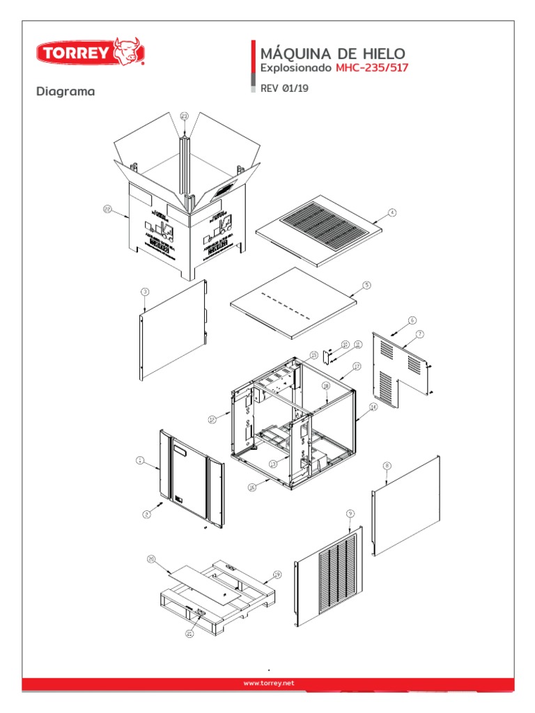 41-1-5-EXPLOSIONADO MHC-235 Maquina de Hielo | PDF | Tecnología ...