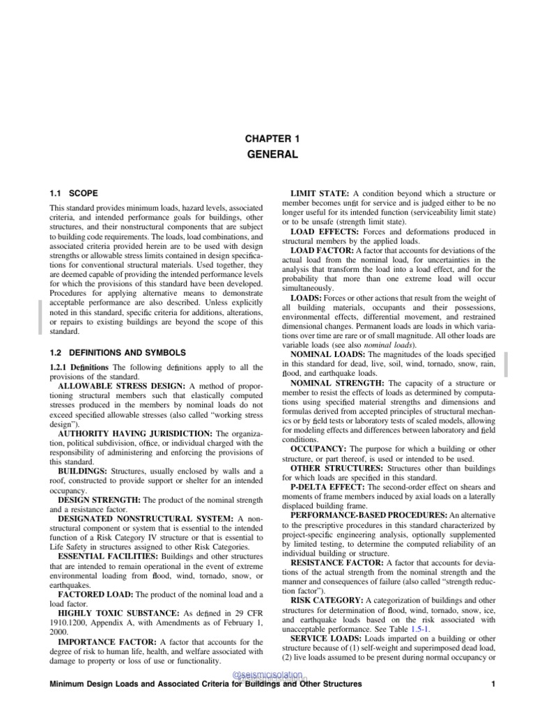 ASCE 7 22 Minimum Design Loads and Associated Criteria For Buildings | PDF