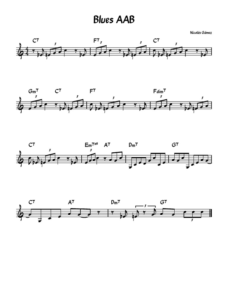 Blues AAB - Nicolás Gámez | PDF