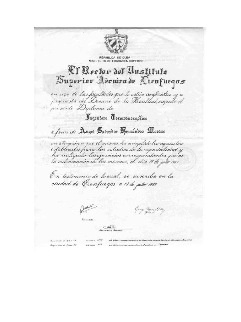 Título Ingeniero | PDF