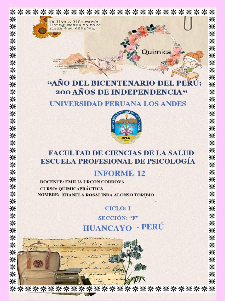 Informe 12 | PDF | Concentración | Agua