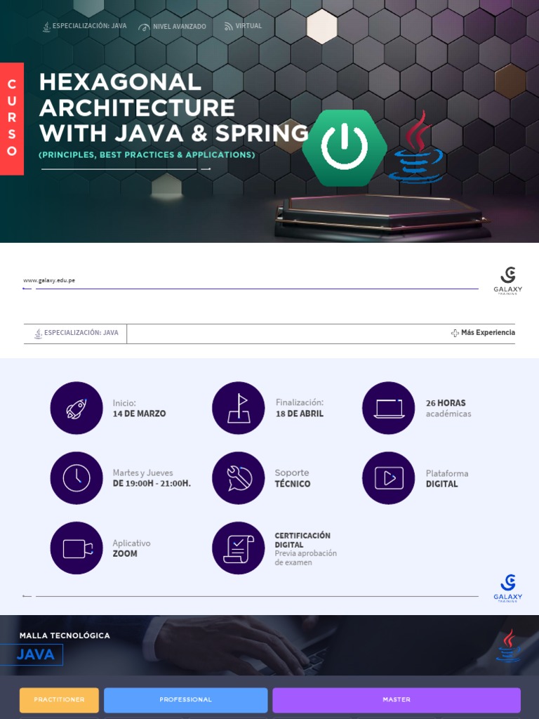Temario - Arquitectura Hexagonal Java &spring | PDF | Java (lenguaje de programación) | Informática