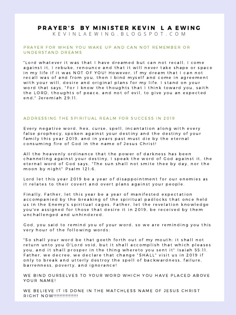 SPIRITUAL WARFARE, FASTING NOTES, AND PRAYERS PDF. PRINTABLE | PDF