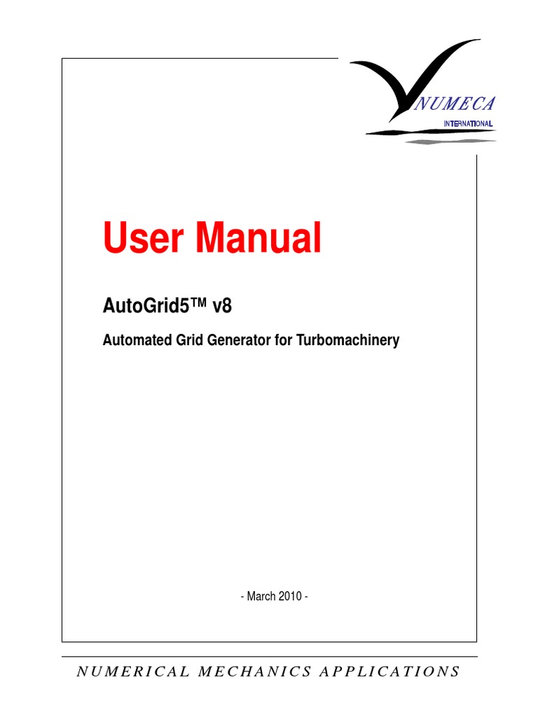 User Manual: Autogrid5™ V8 | PDF