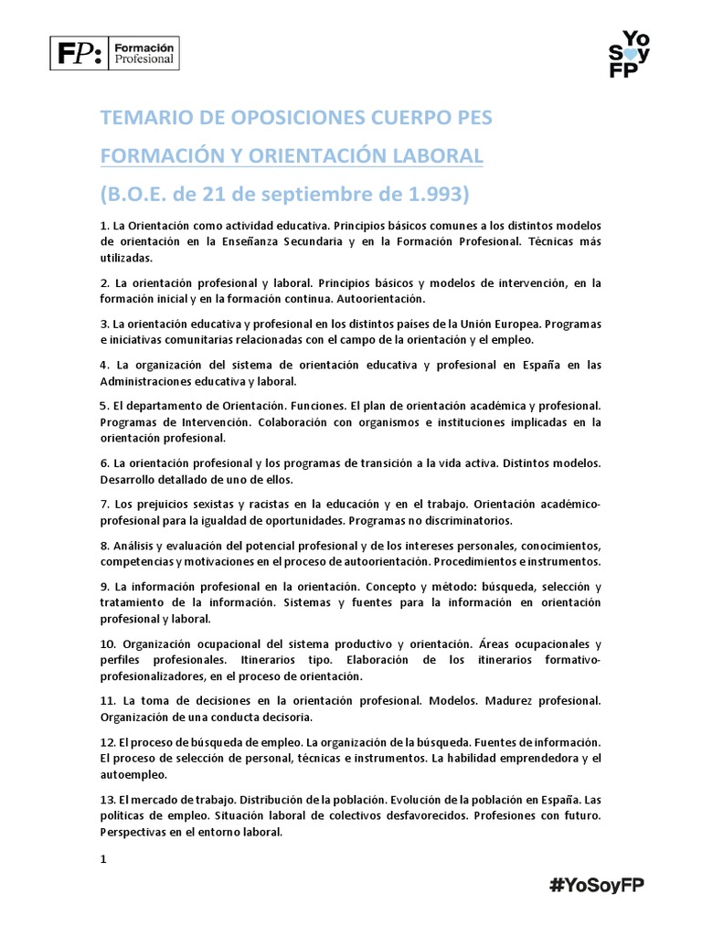 Formaci N y Orientaci N Laboral | PDF | Derecho laboral | Salario