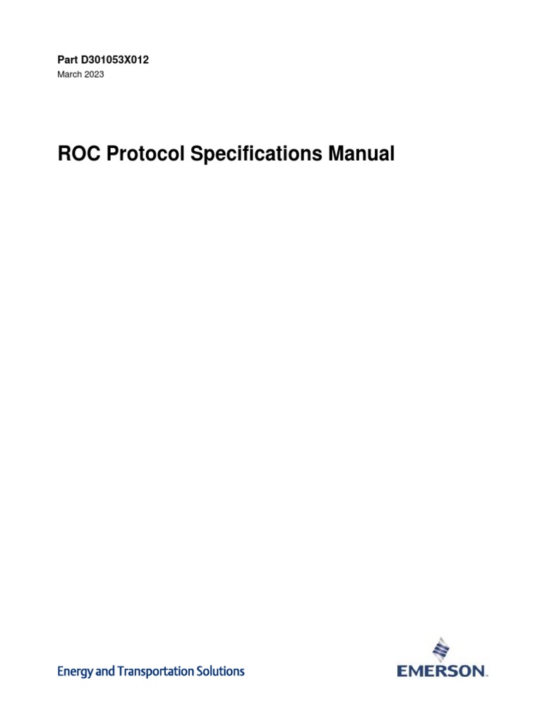 ROC Protocol Specifications Manual: Part D301053X012 | PDF | Pointer ...