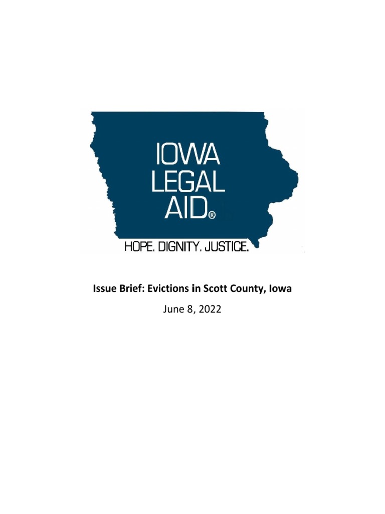 Iowa Legal Aid Scott County Evictions White Paper | PDF | Eviction ...